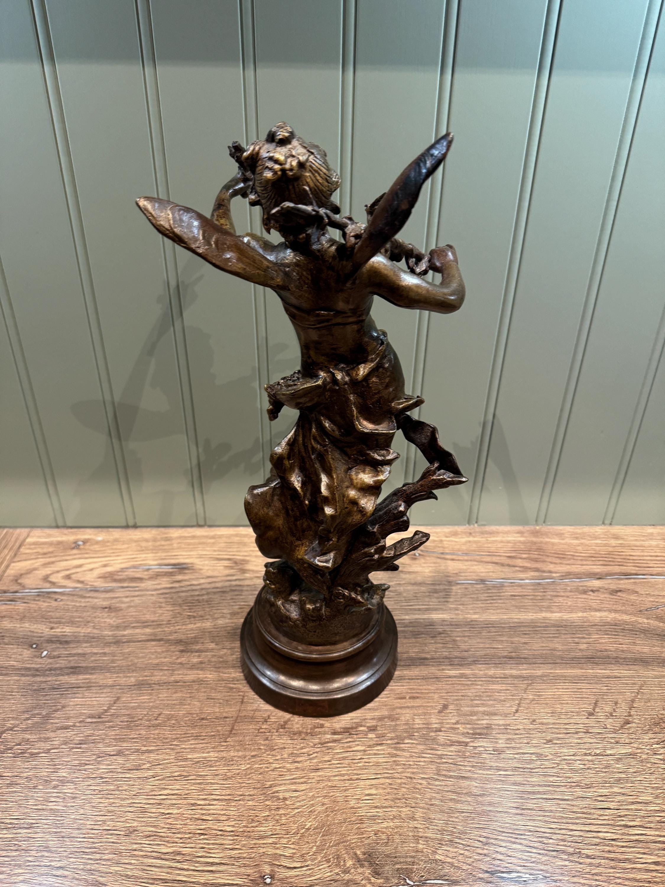 Bronze Forest Nymph Statue: Louis Moreau Reproduction, France - Etsy