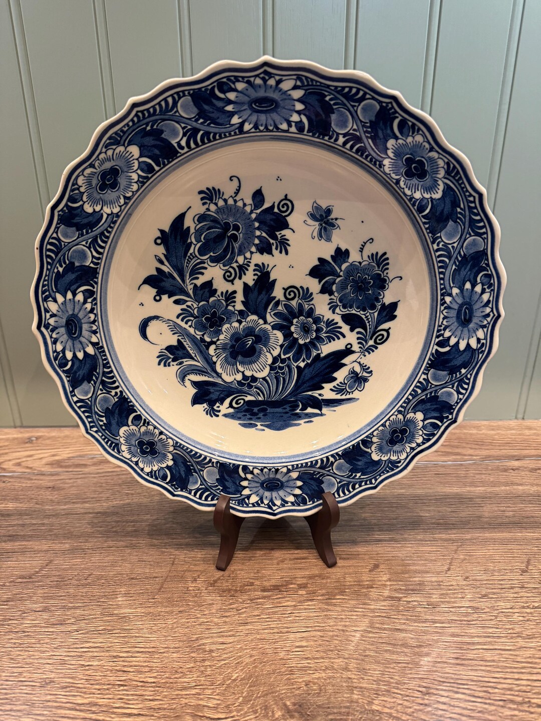 Zenith Vintage Delft-style Blue and White Earthenware Decorative Plate ...
