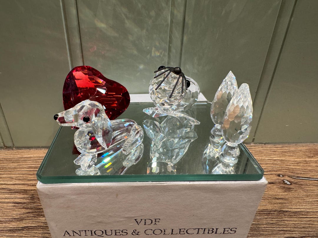 Lot of 5 DAMAGED Swarovski Crystal Figurines - Swarovski Seal, Poplar ...