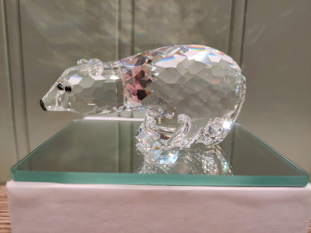Swarovski Crystal Figurine - Polar Bear - Vintage Figurine - Glass ...