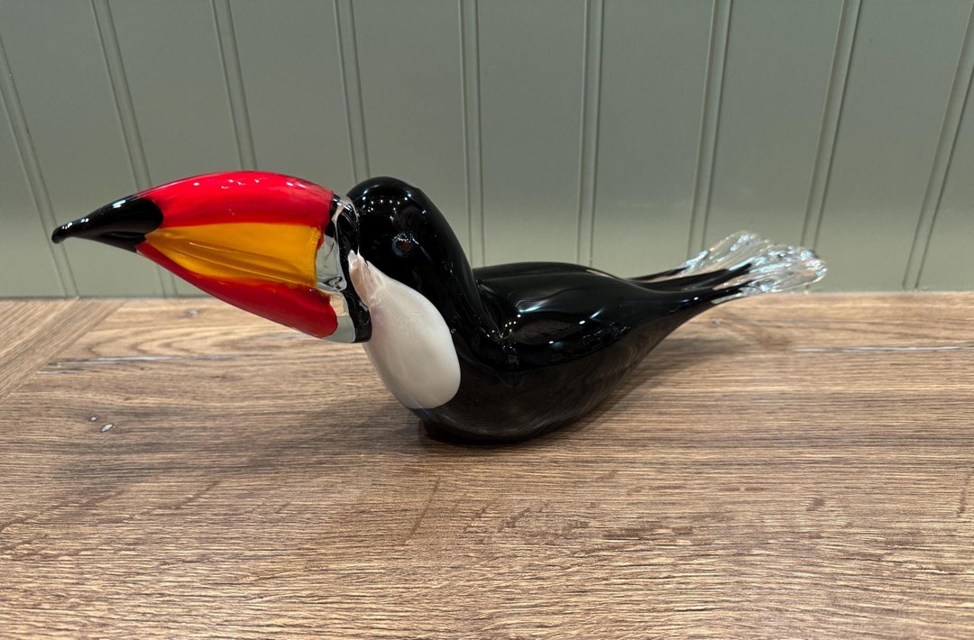 Murano Glass Toucan Figurine: Venetian Handmade Art, Italian Design - Etsy