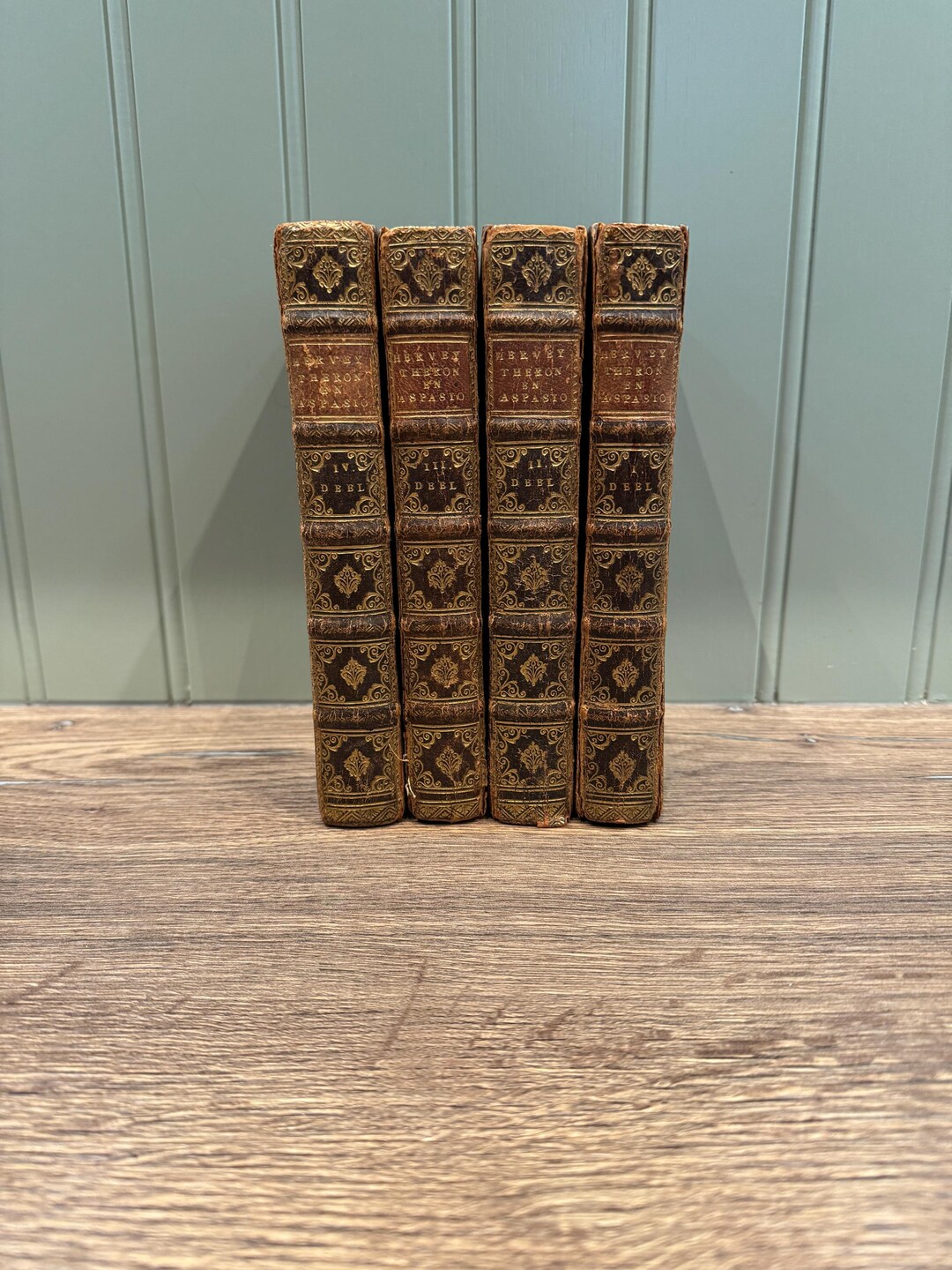 4-piece 18th Century Antique Book Series - Theron and Aspasio - James ...