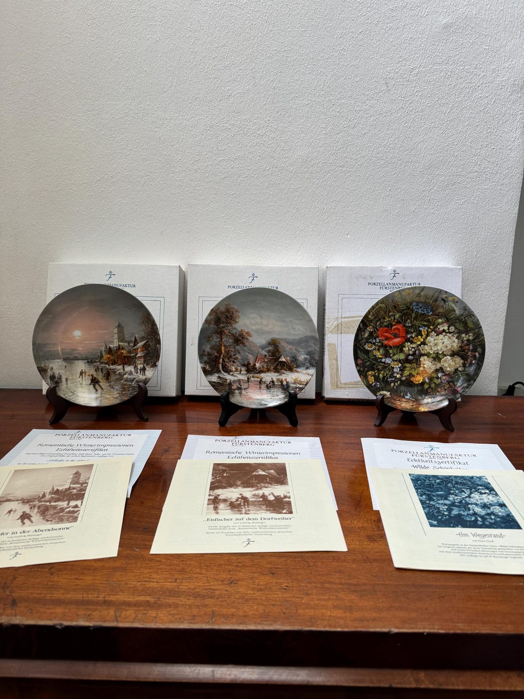 Furstenberg Limited Edition Porcelain Collector Plates With Box ...
