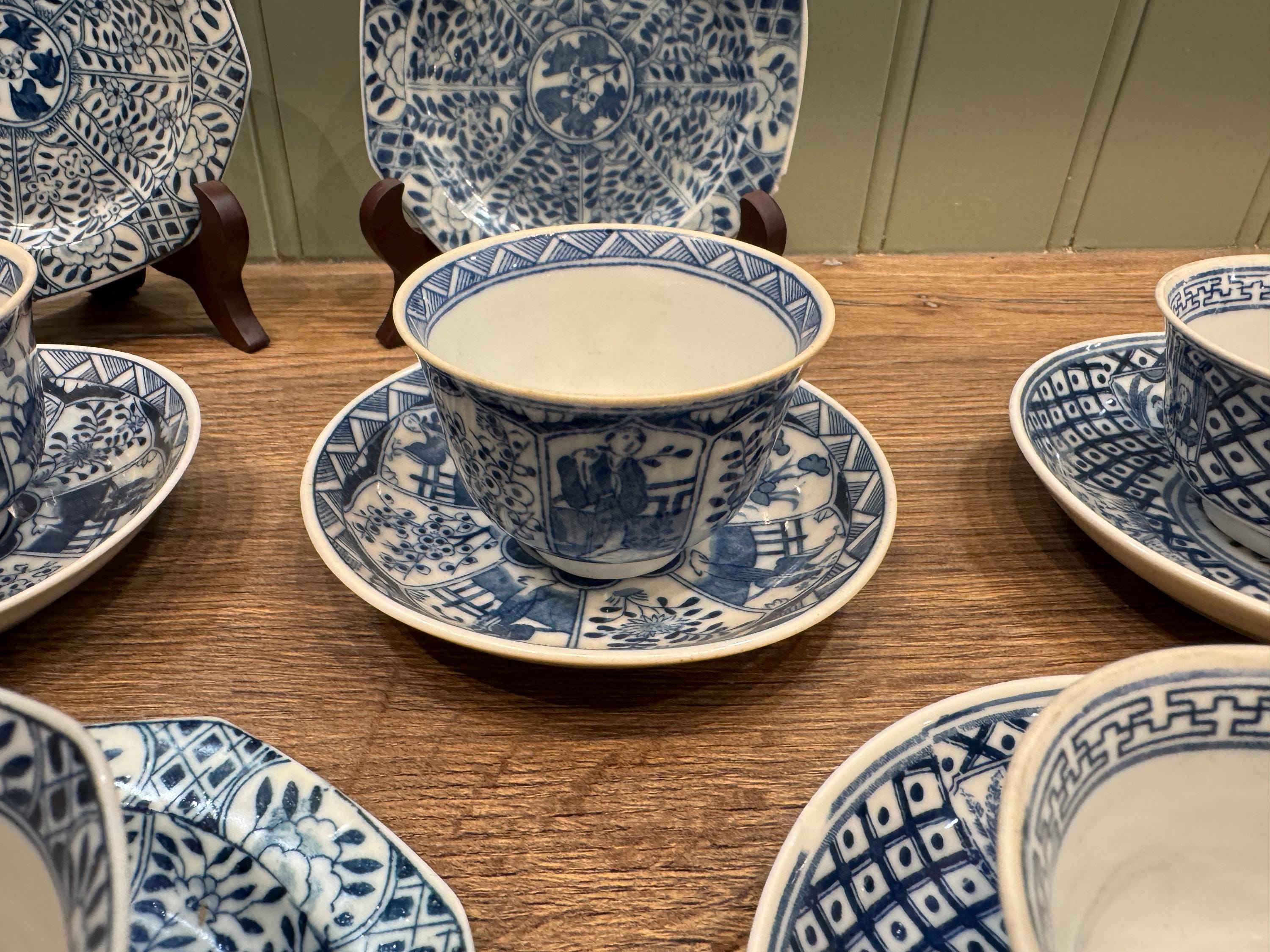 Antique Mosa Delft Tea Cup Set: Chinese Style, 22 Piece - Etsy