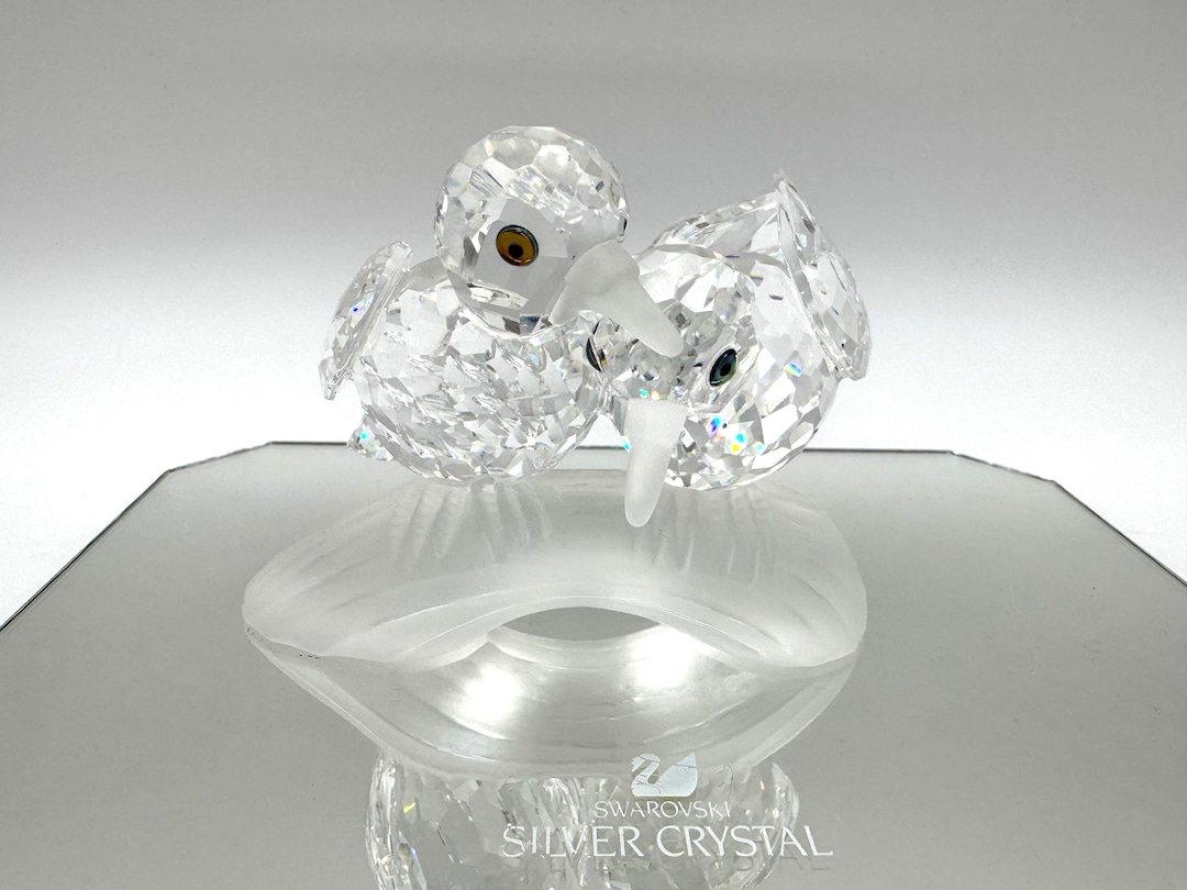 Swarovski Crystal Figurine - Turtle Doves - 3rd Year Piece Ever 1989 ...