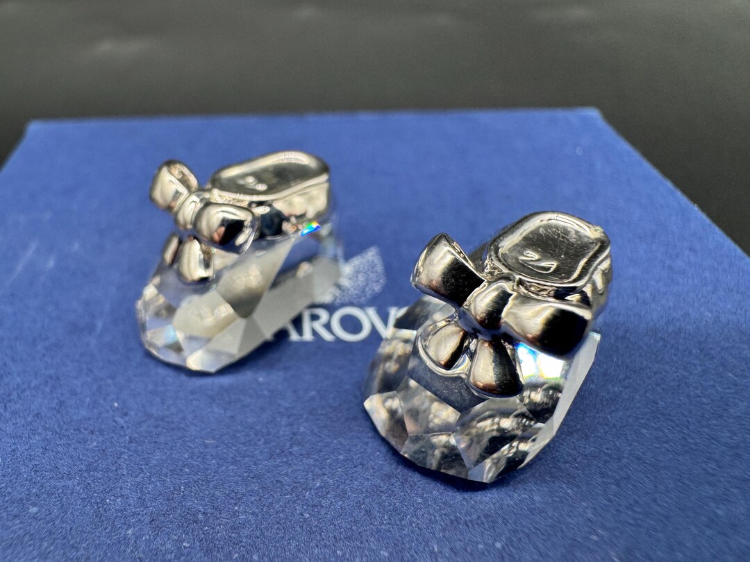Swarovski Crystal Baby Shoes Figurine - Rhodium Edition - Boxed - Etsy