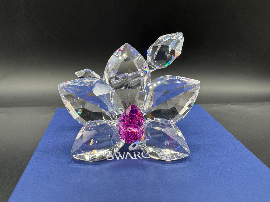 Swarovski Crystal Orchid Blossom Figurine - BOXED - Etsy UK