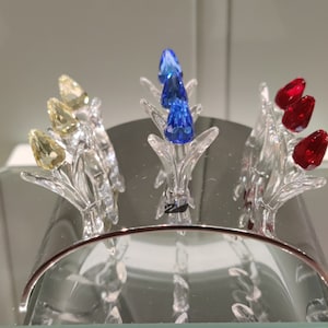 CLEARANCE Swarovski Small Tulips on Stand Swarovski Crystal Figurine ...