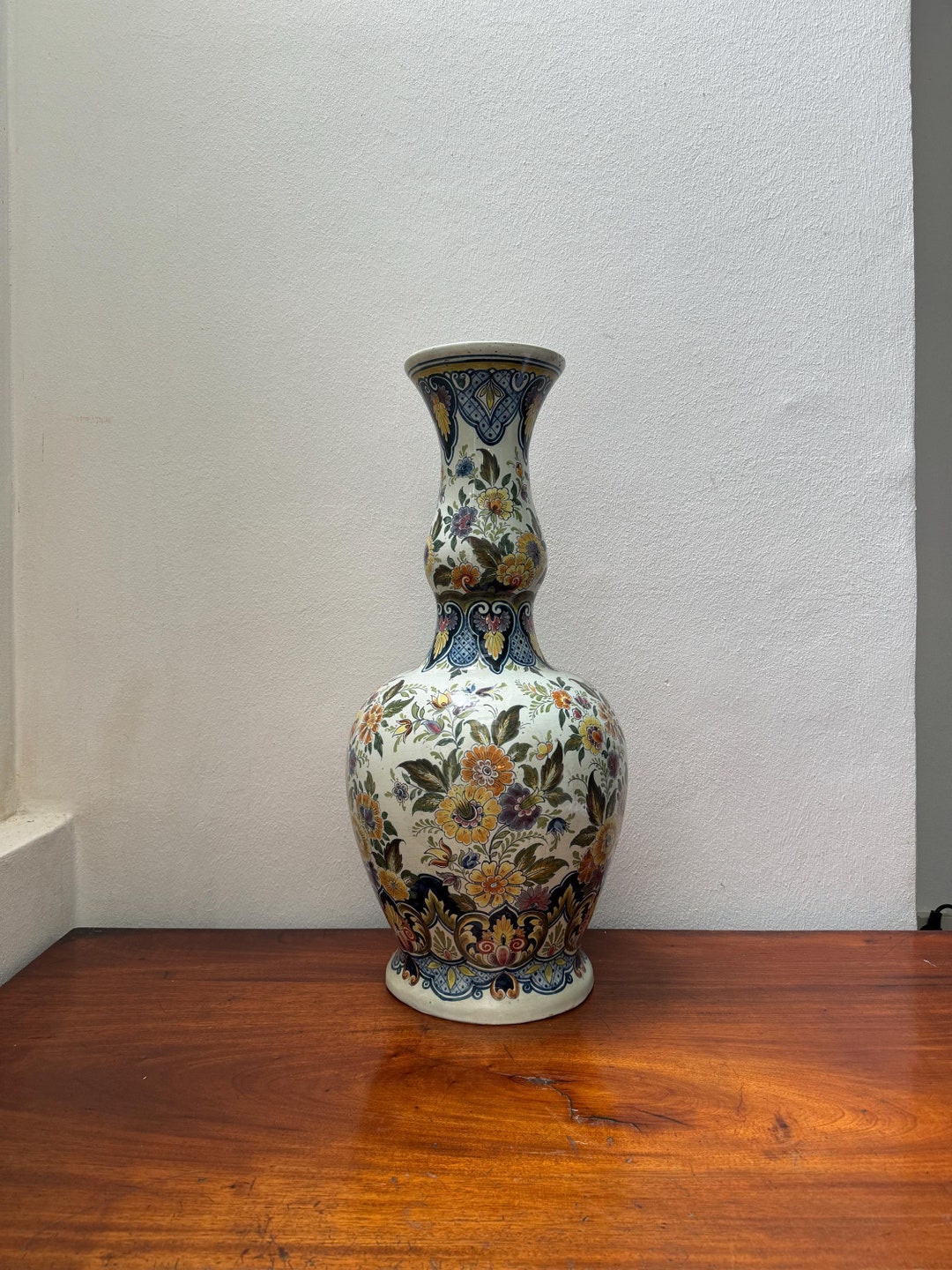 Capital, Very Large Delft Knob Vase 62cm Tall 24.5 Inches Tall Floral ...