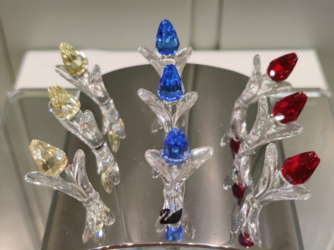 CLEARANCE Swarovski Small Tulips on Stand Swarovski Crystal Figurine ...