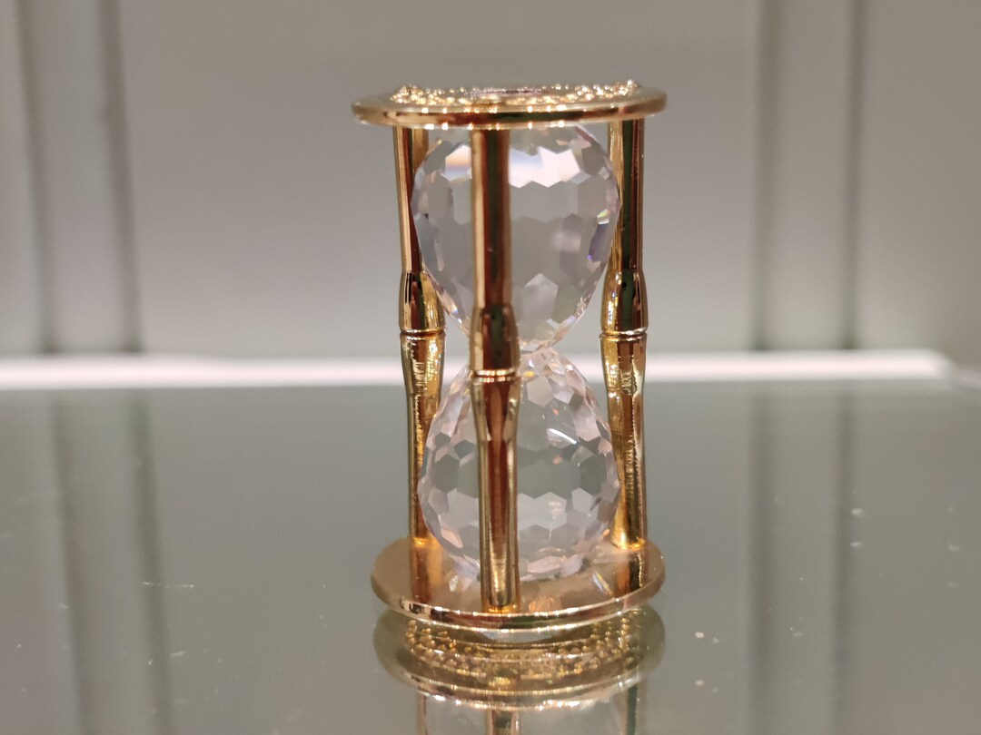 Swarovski Crystal Hourglass Figurine - Gold Plated - Retired - Etsy