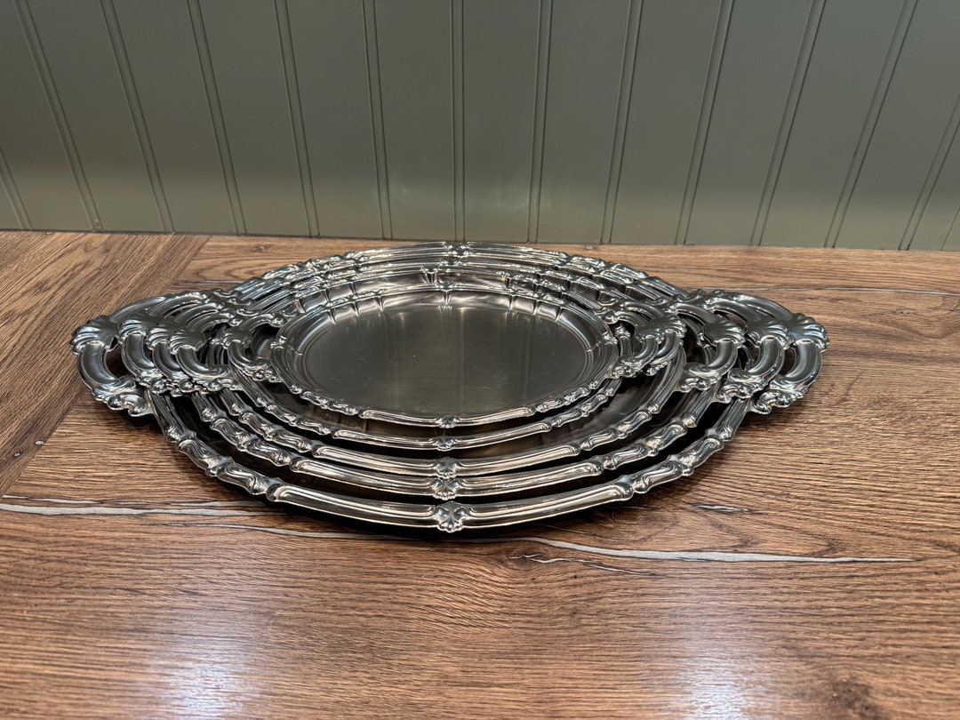 5-piece Alessi Stainless Steel Tray Set 5 Different Sizes Classical ...