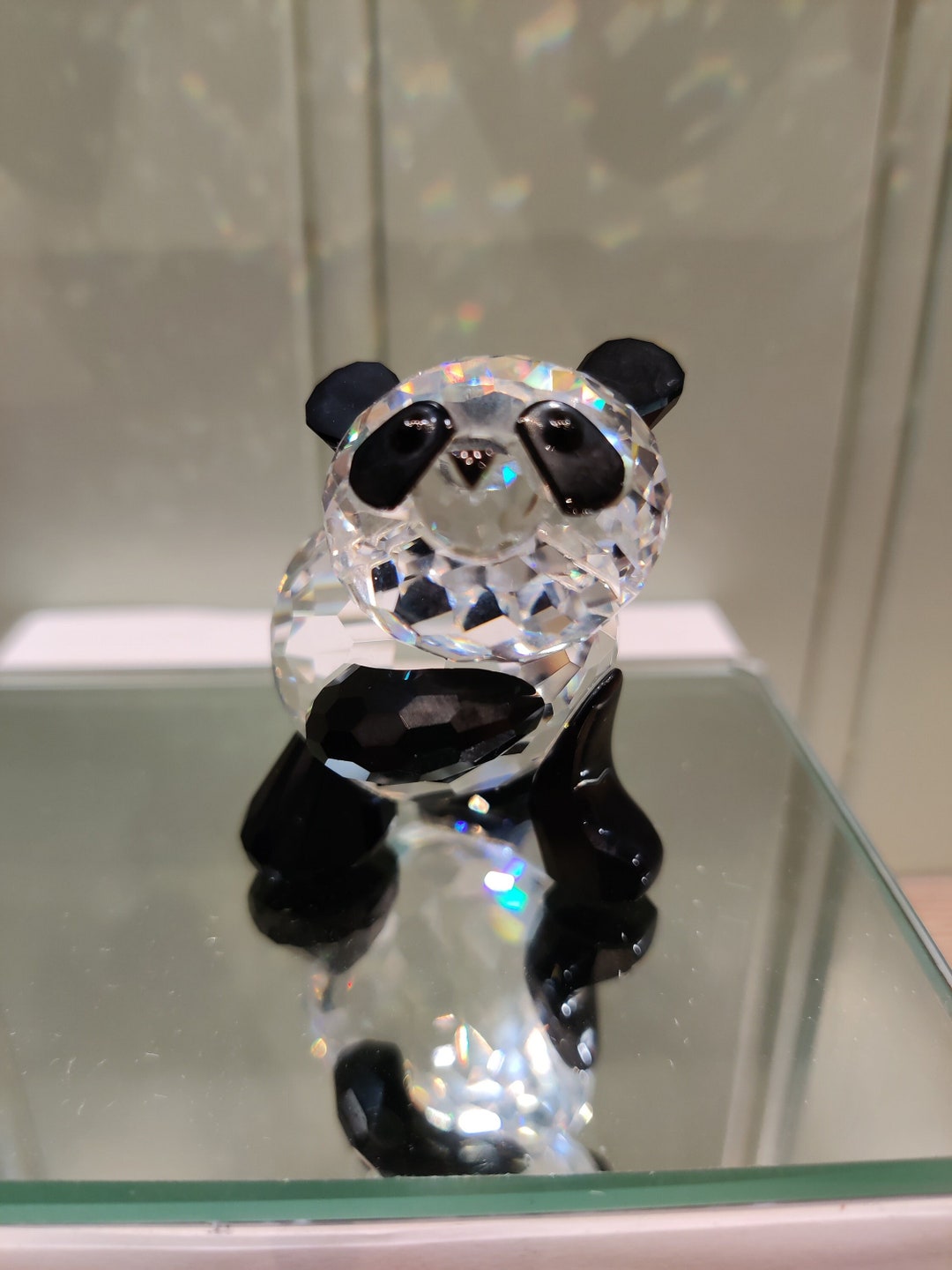 Swarovski Crystal Figurine Panda Mother Crystal Figurine - Etsy New Zealand