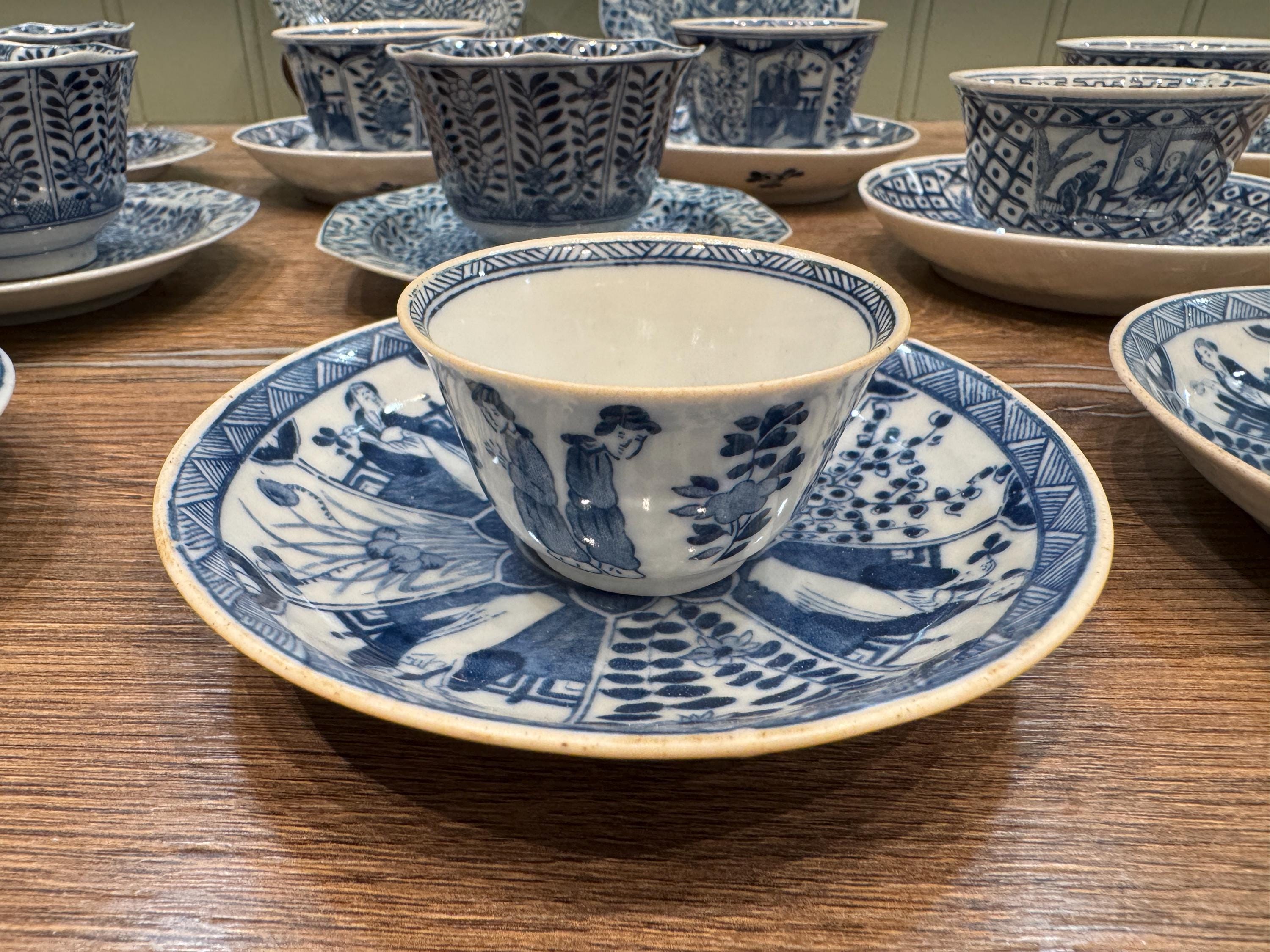 Antique Mosa Delft Tea Cup Set: Chinese Style, 22 Piece - Etsy