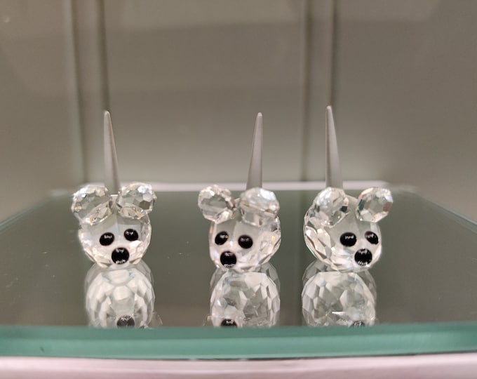 Swarovski Crystal Figurines - Swarovski 3 Field Mice - BOXED - Etsy