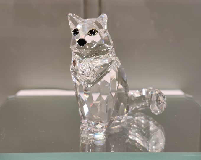 Swarovski Crystal Figurine - Swarovski Sitting Cat - Swarovski Crystal ...