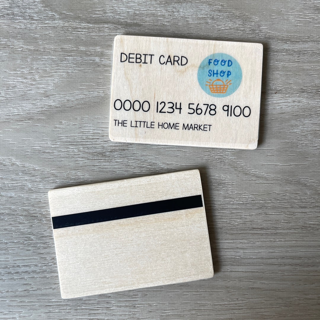 Pretend Play Credit Cards Food Shop Fast Food Gift Cards Play Money ...