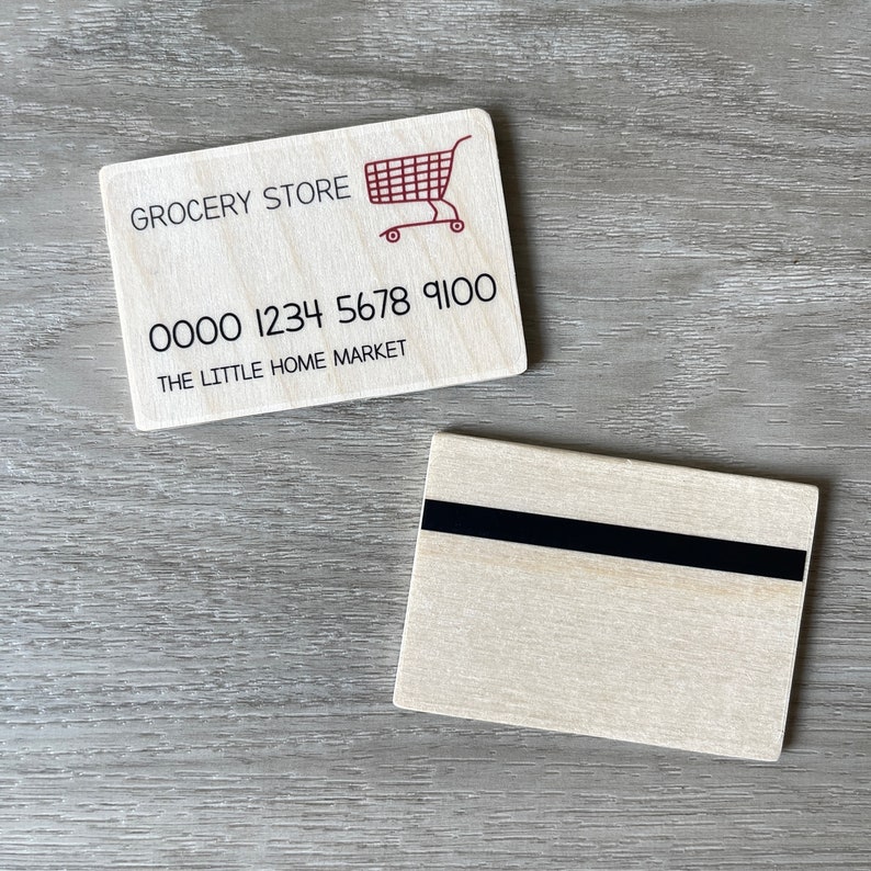 Pretend Play Credit Cards Grocery Store Debit Card Gift Cards Play ...