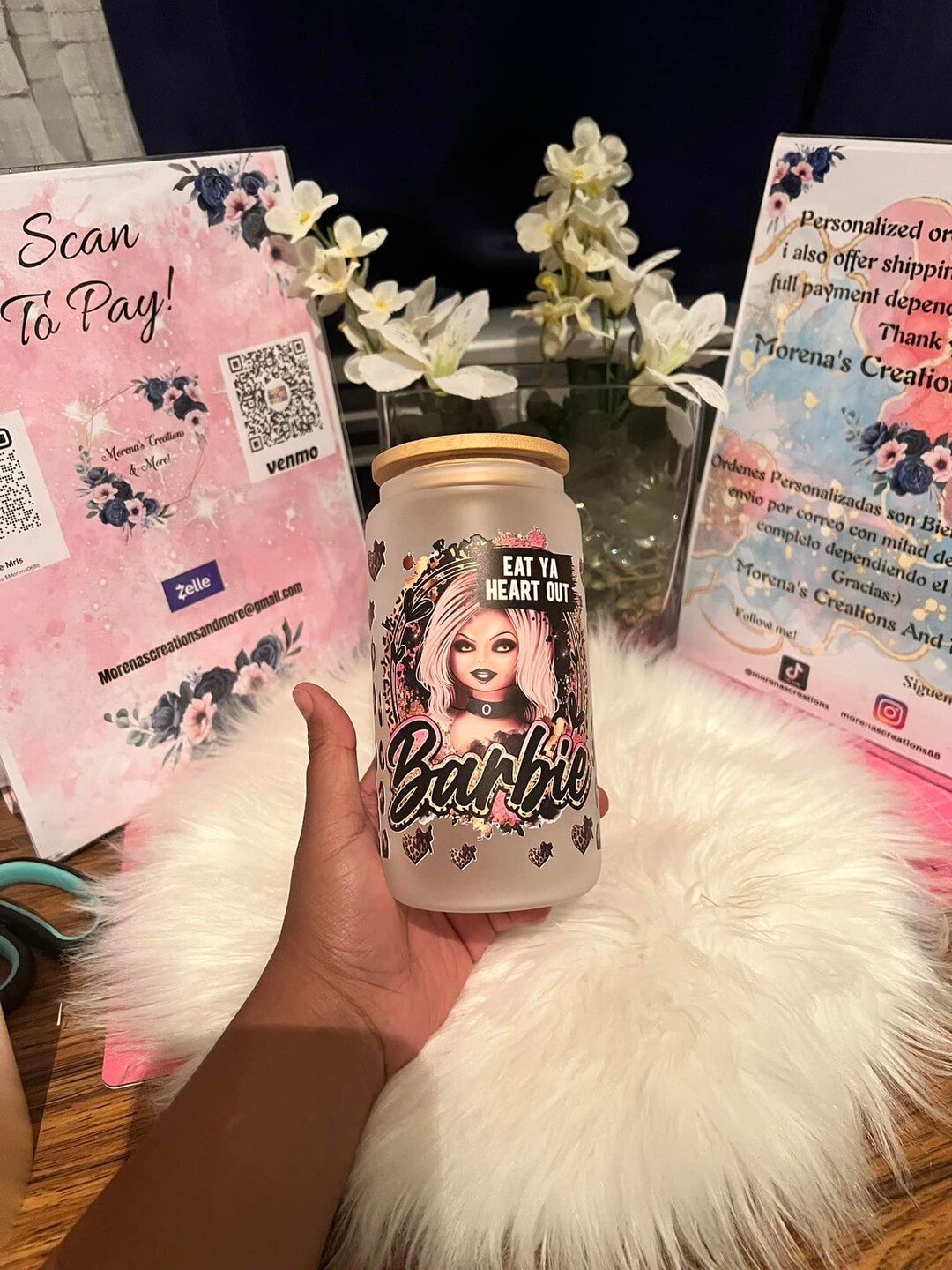 Tiffany Barbie Libby Glass Cup16oz Libby Cupsspooky Season - Etsy