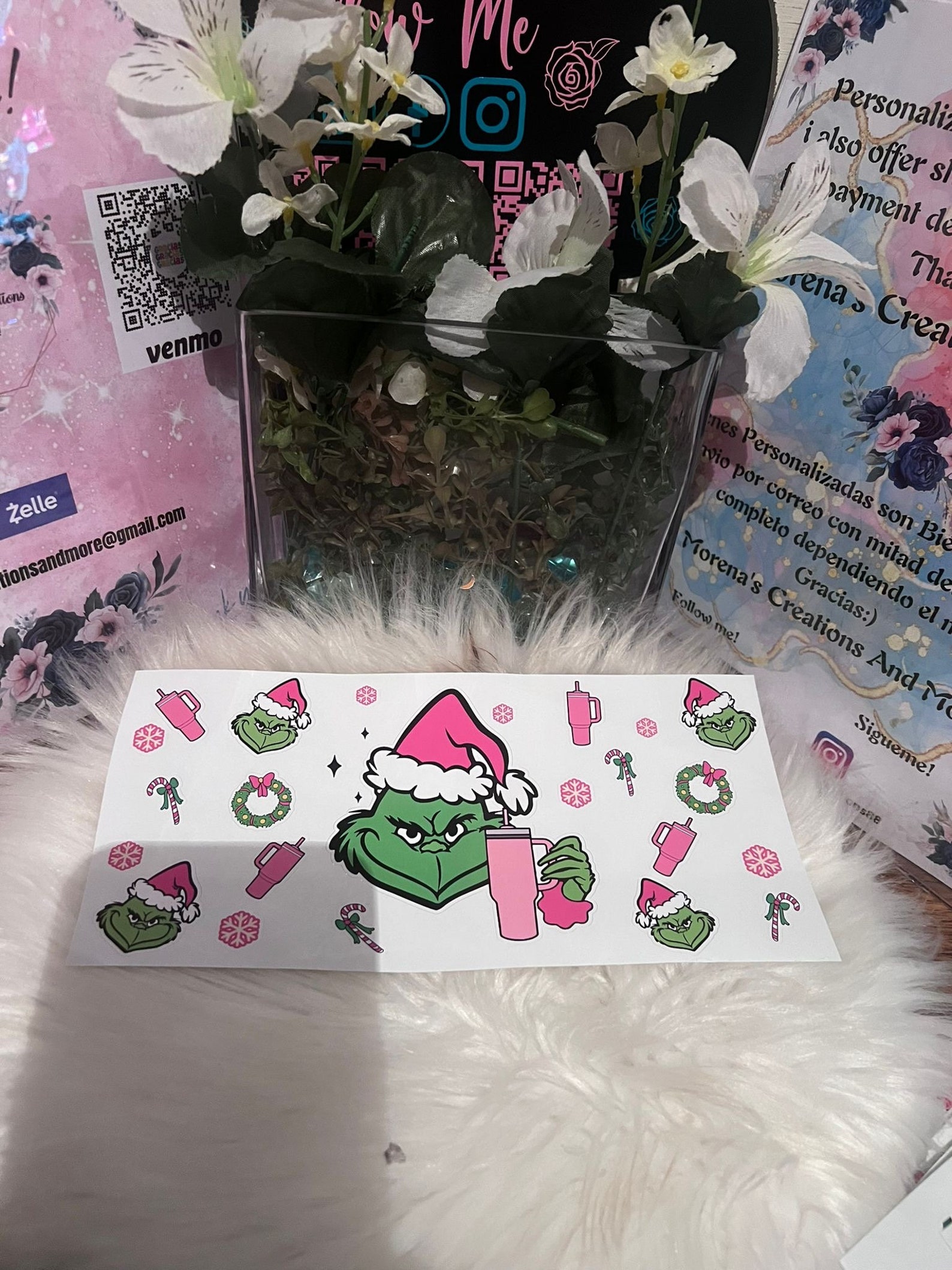 Grinch Pink Tumblers Grinchmas Christmas Vibes Eco Solvent Ink Libby ...