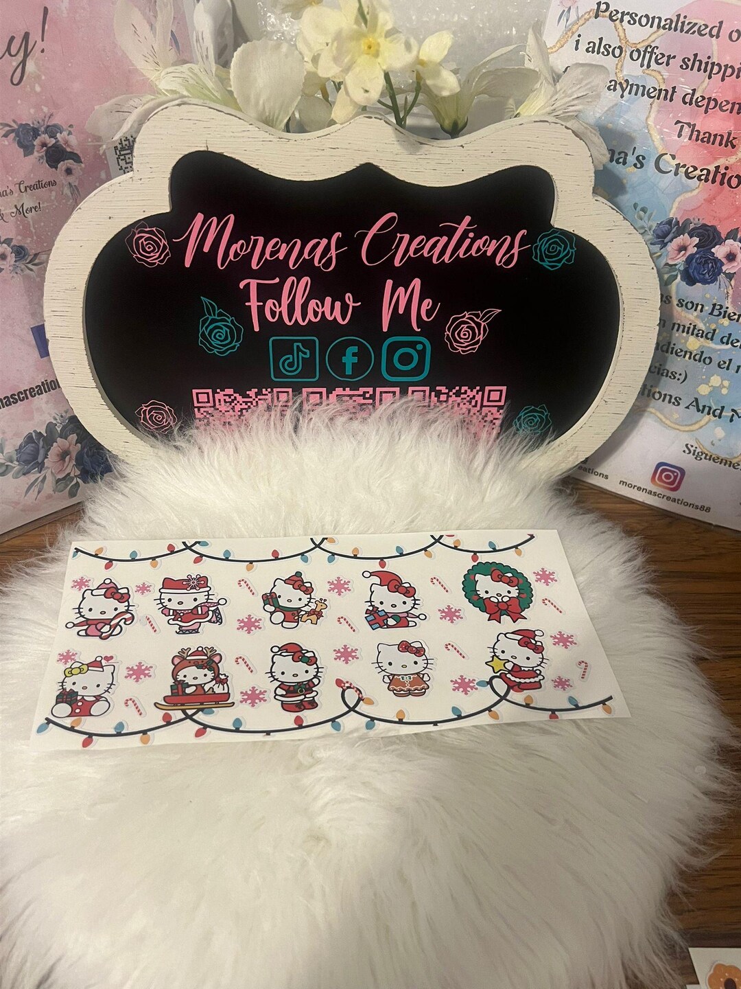 Christmas Libby Wrap| Eco Solvent Ink| 16oz Libby Wraps| Cute Kitty - Etsy