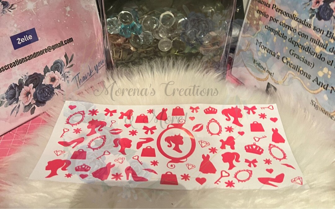 Barbie Libby Wrap 16oz Wraps Pink Barbie Eco Solvent - Etsy