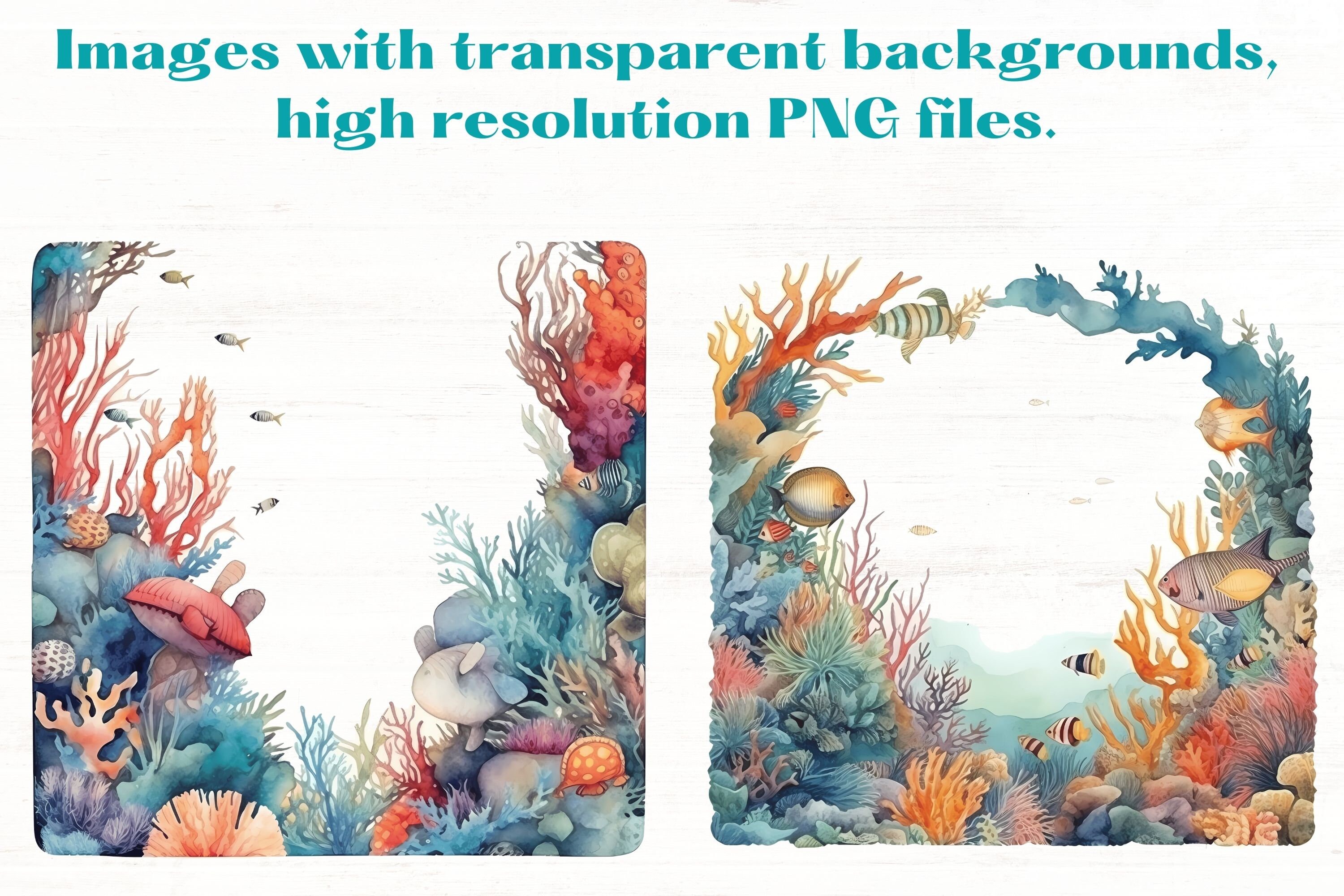Under the Sea Ocean Frames Clipart, 11 Clip Art Images, Transparent Png ...