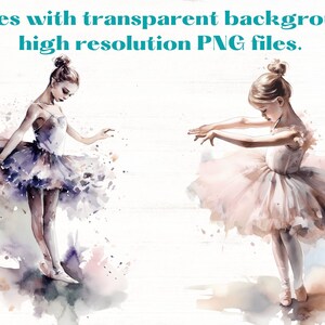 Watercolor BALLERINAS Clipart Set 11 Clip Art Images - Etsy