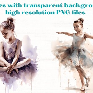 Watercolor BALLERINAS Clipart Set 11 Clip Art Images - Etsy
