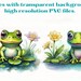 Cute FROGS ON LILYPADS Clipart Set, 8 Clip Art Images, Transparent Png ...