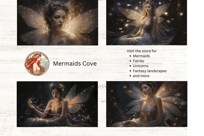 GLOWING FAIRIES Set of 10 Photorealistic Digital Wallpapers or ...