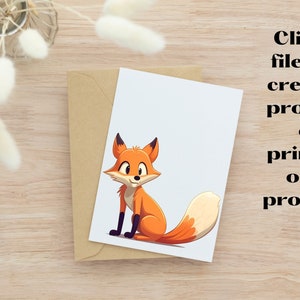 Goofy-looking FOXES Clipart Illustrations, 7 Watercolor Clip Art Images ...