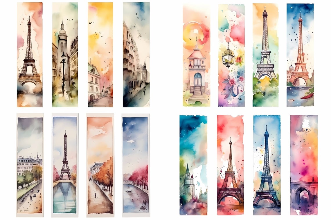 Paris Scenic Printable Bookmarks, City Scenes, Eiffel Tower, Print at ...