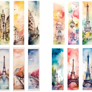 Paris Scenic Printable Bookmarks, City Scenes, Eiffel Tower, Print at ...