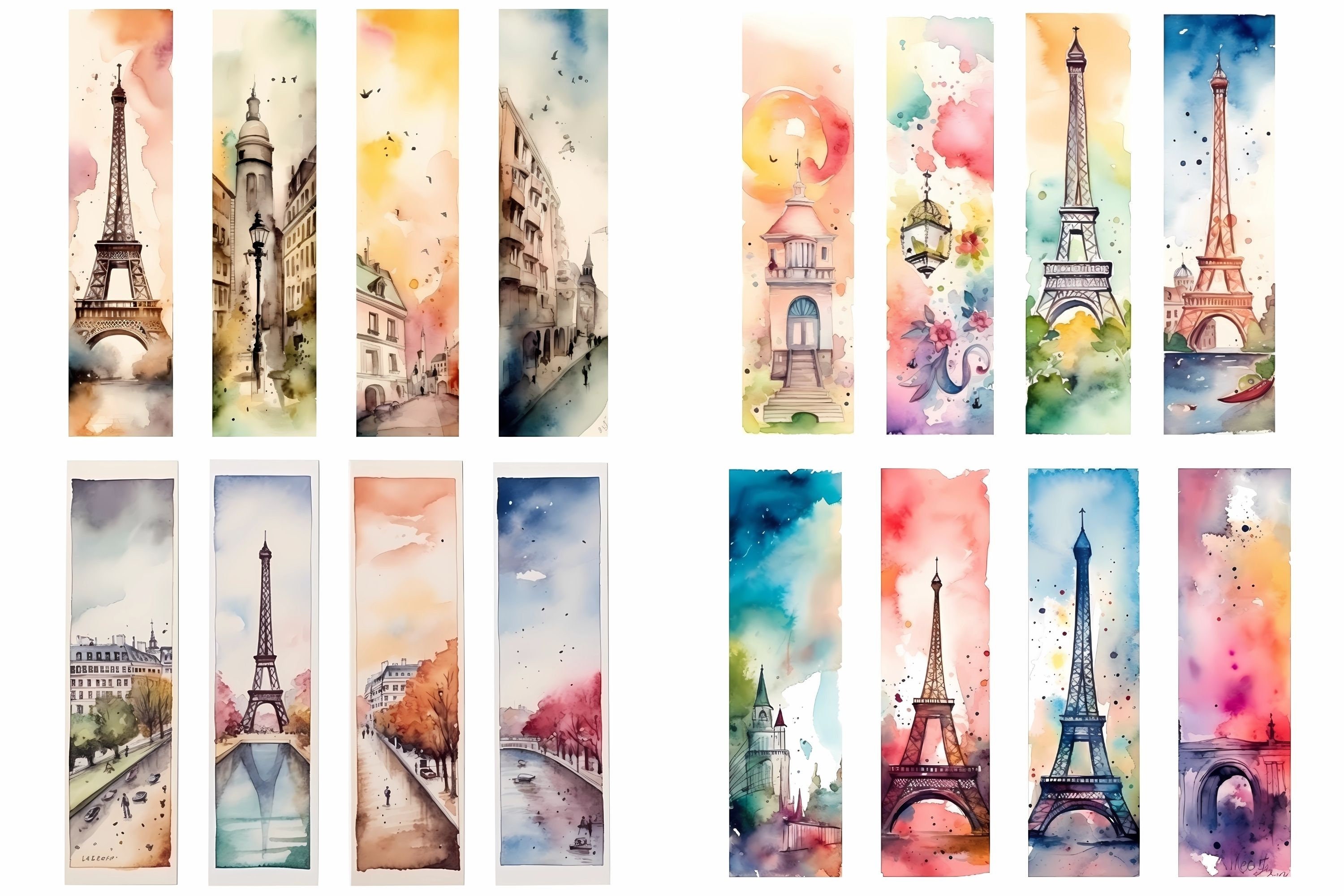 Paris Scenic Printable Bookmarks, City Scenes, Eiffel Tower, Print at ...
