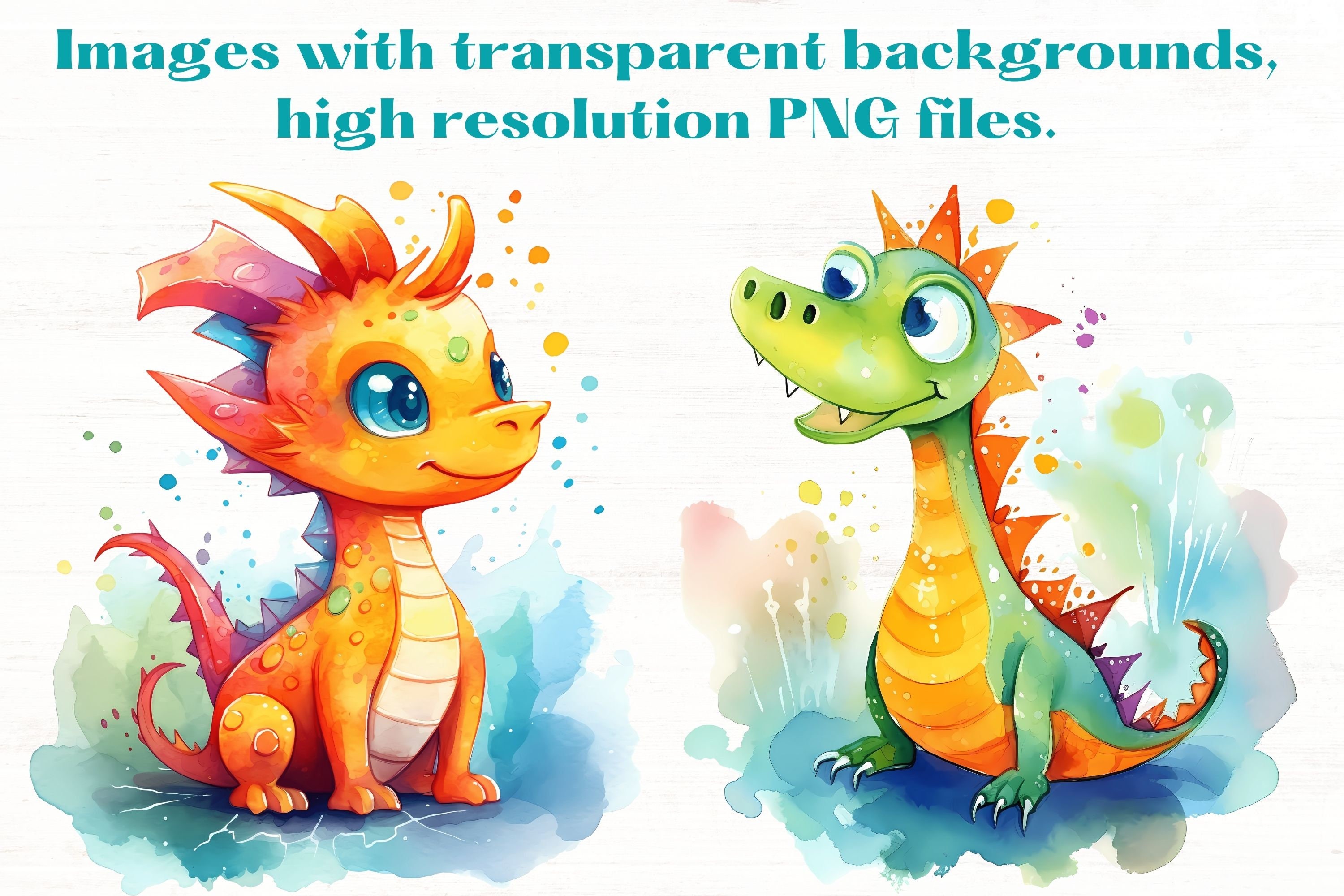 Cute Dragons Clipart, 8 Clip Art Images, Transparent Png Files, Cartoon ...