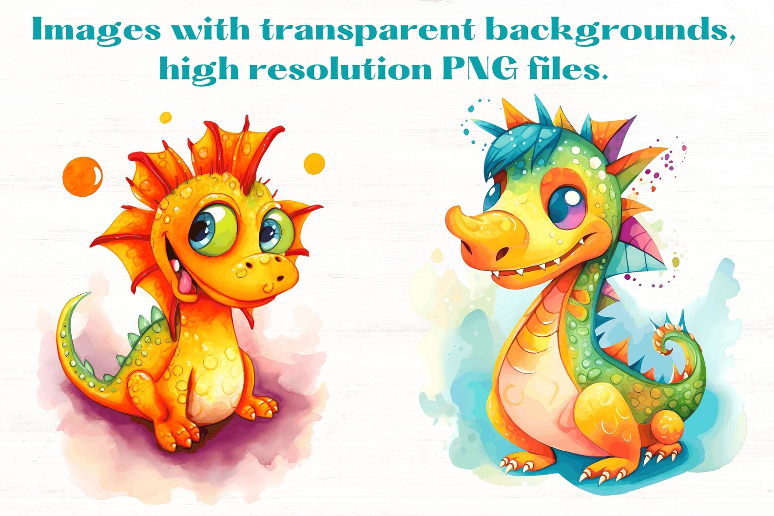 Cute Dragons Clipart, 8 Clip Art Images, Transparent Png Files, Cartoon ...