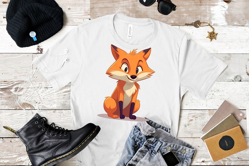 Goofy-looking FOXES Clipart Illustrations, 7 Watercolor Clip Art Images ...