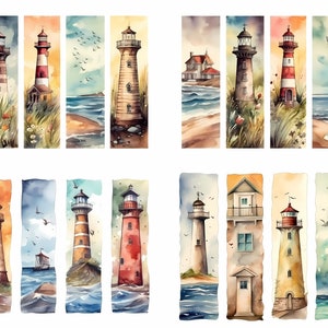 Lighthouse Printable Bookmarks, Coastal Scenes, the Ocean, Print at ...