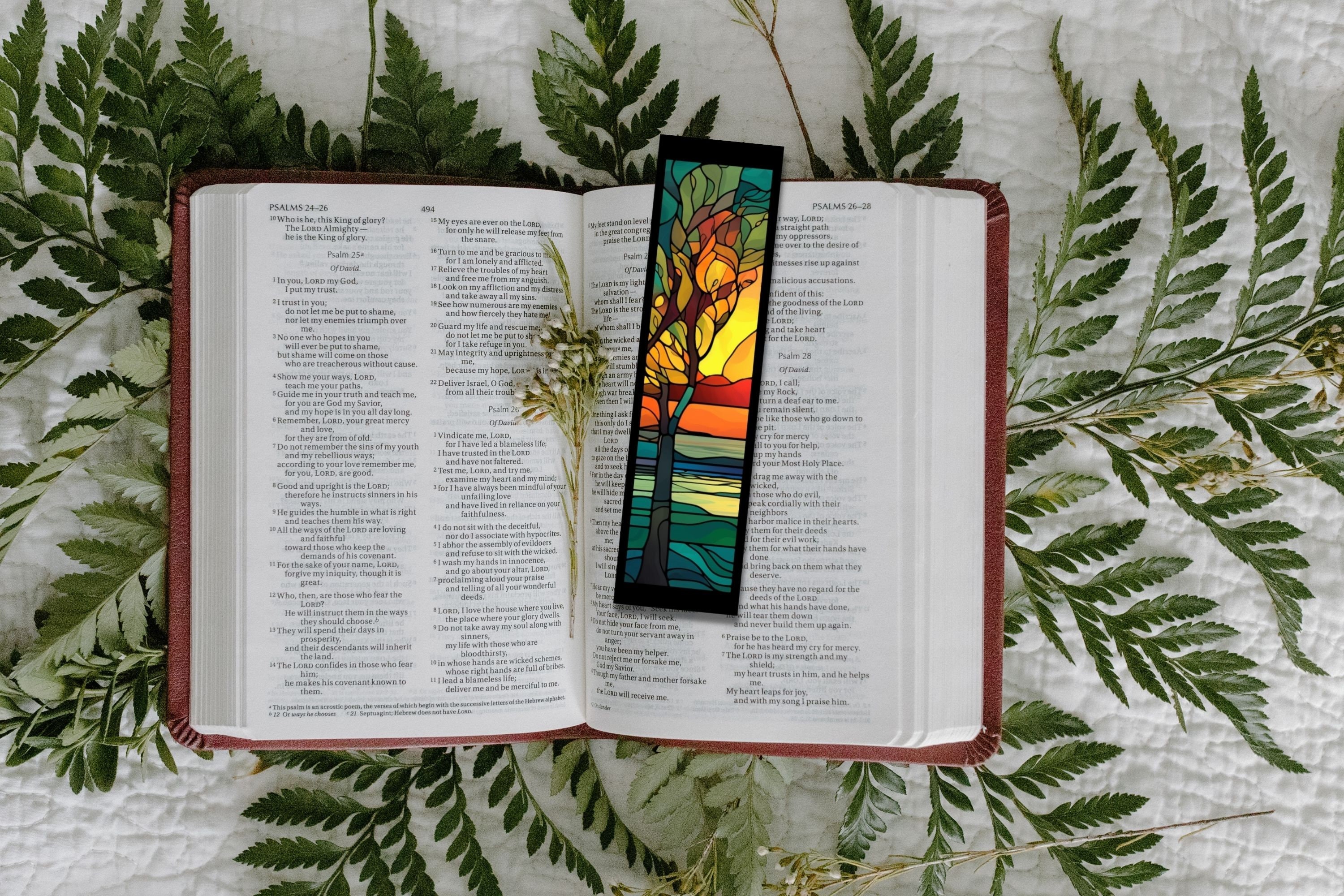 Stained Glass Sunsets Printable Bookmarks, Print at Home Book Marks ...