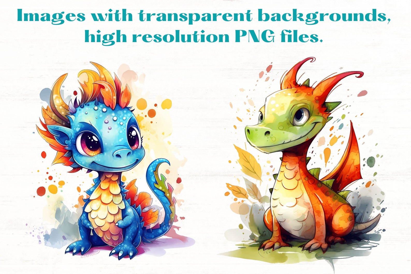 Cute Dragons Clipart, 8 Clip Art Images, Transparent Png Files, Cartoon ...