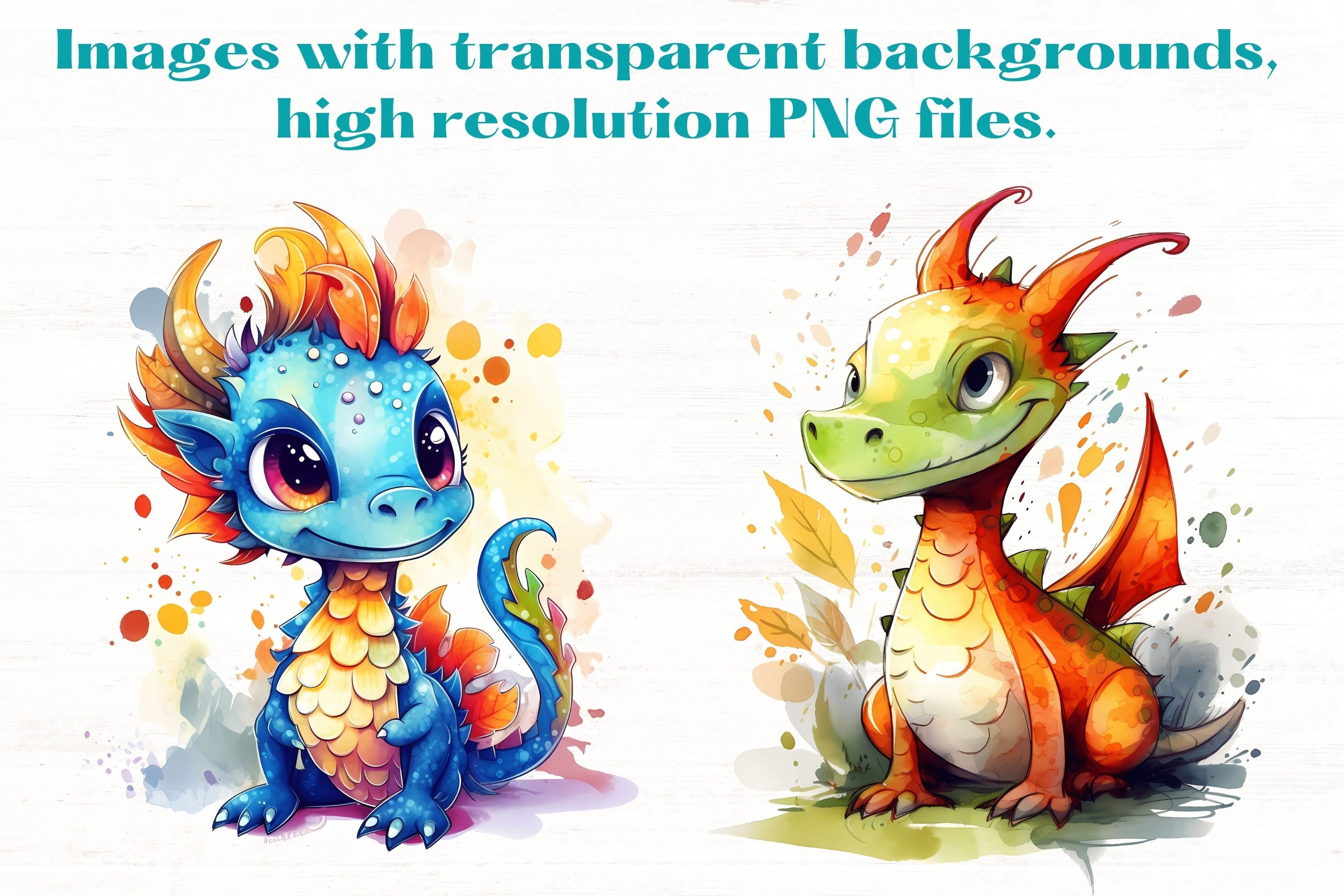 Cute Dragons Clipart, 8 Clip Art Images, Transparent Png Files, Cartoon ...
