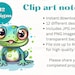 CUTE HAPPY FROGS Watercolor Clipart Set, 12 Clip Art Images ...