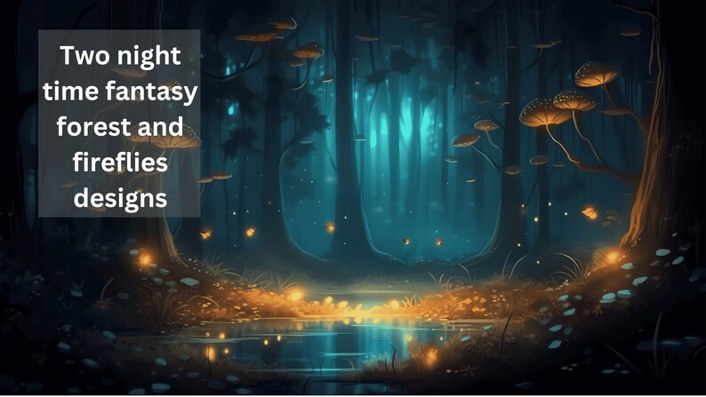 Zoom Backgrounds, FANTASY FOREST Designs, 6 Xblurred and Original ...