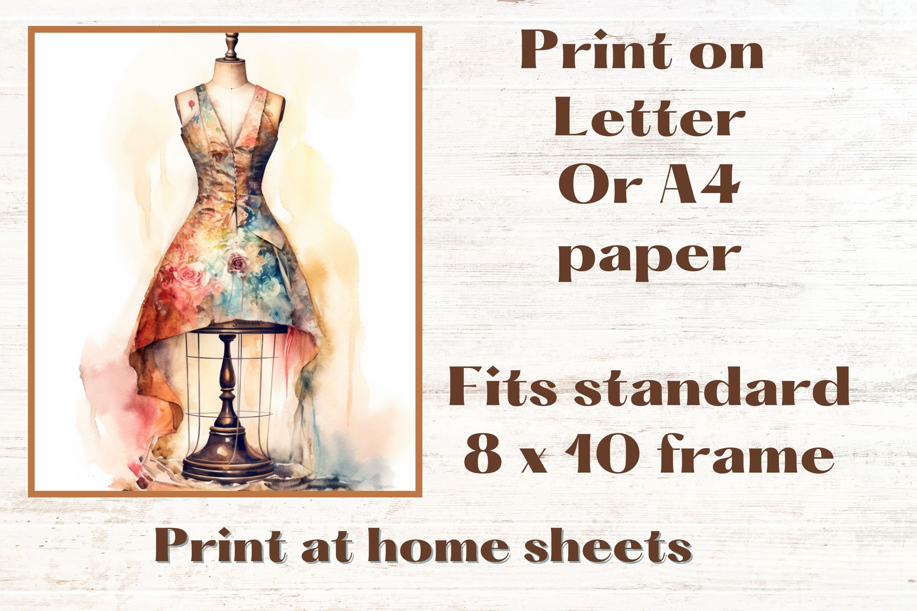Vintage Dress Forms Sewing Room Poster Set of 6 Printable Wall - Etsy