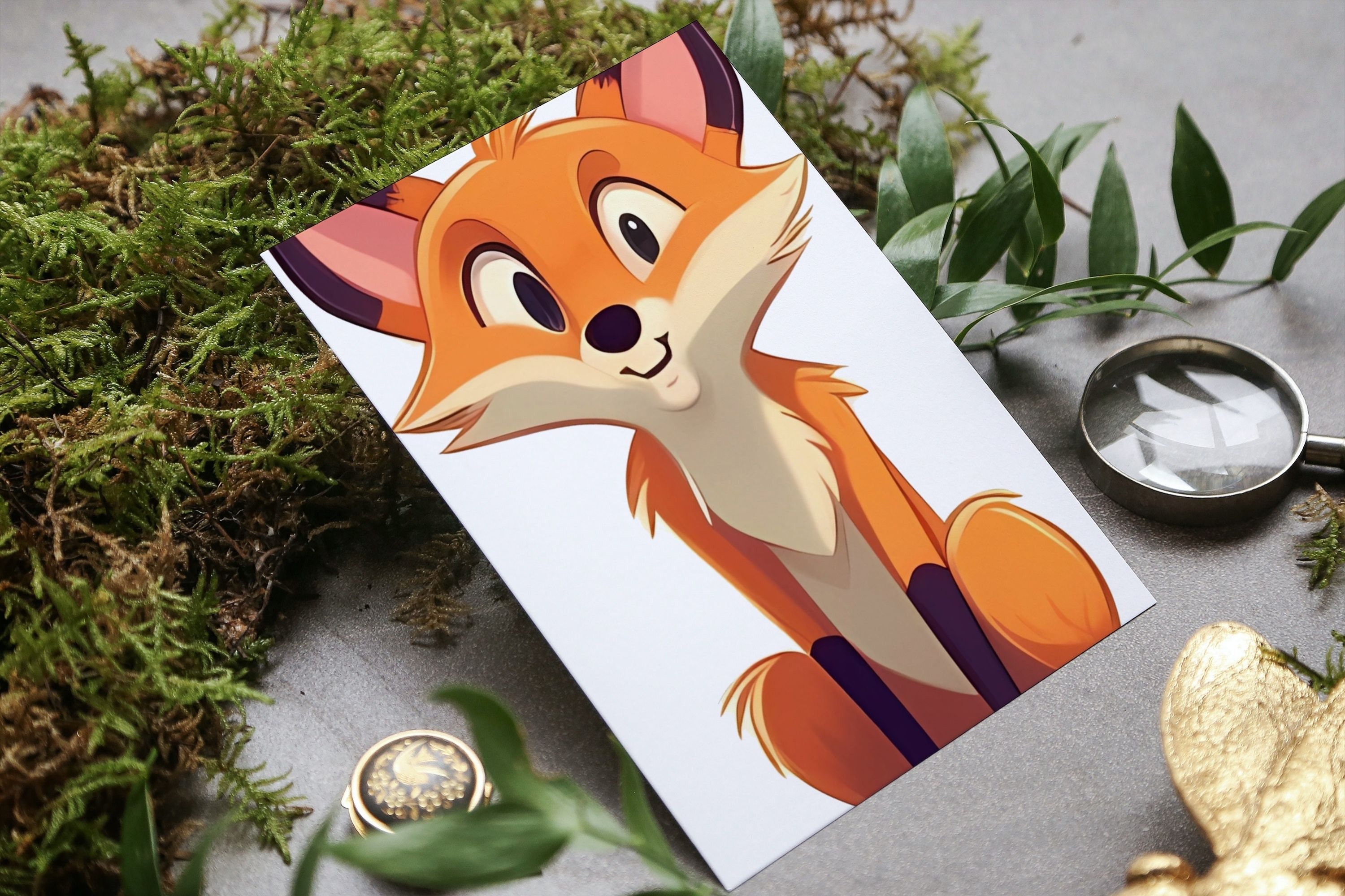 Goofy-looking FOXES Clipart Illustrations, 7 Watercolor Clip Art Images ...