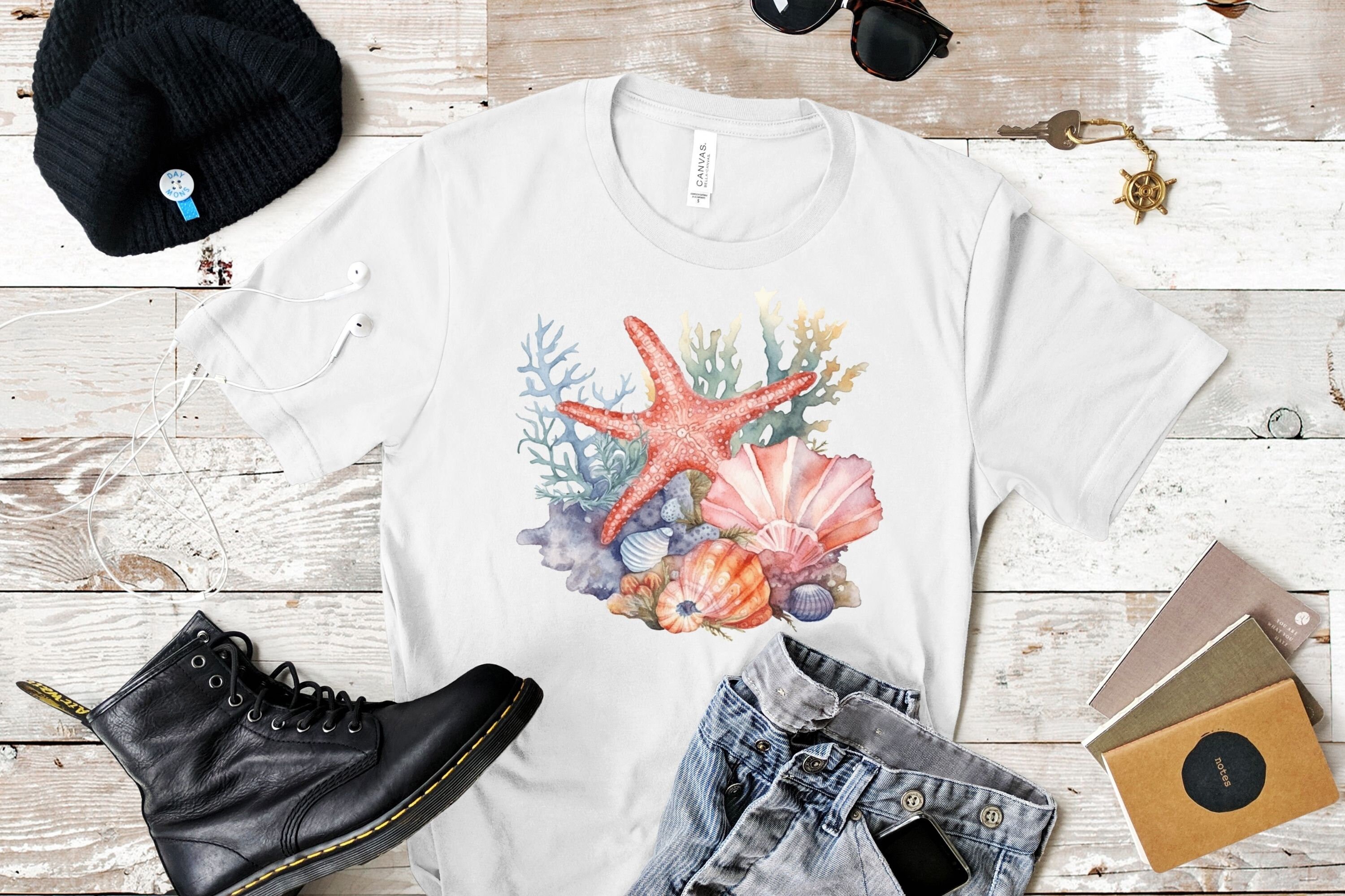 Colorful Ocean Starfish Clipart, 20 Clip Art Images, Transparent Png ...