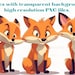 Goofy-looking FOXES Clipart Illustrations, 7 Watercolor Clip Art Images ...