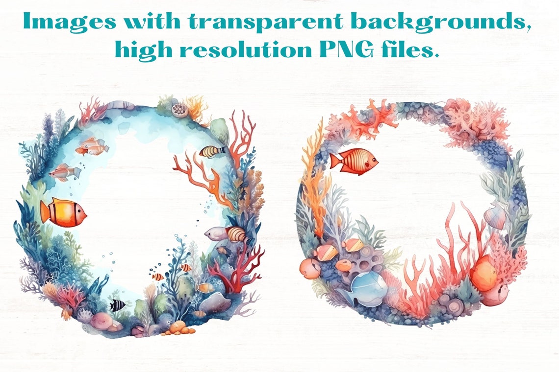 Under the Sea Ocean Frames Clipart, 11 Clip Art Images, Transparent Png ...