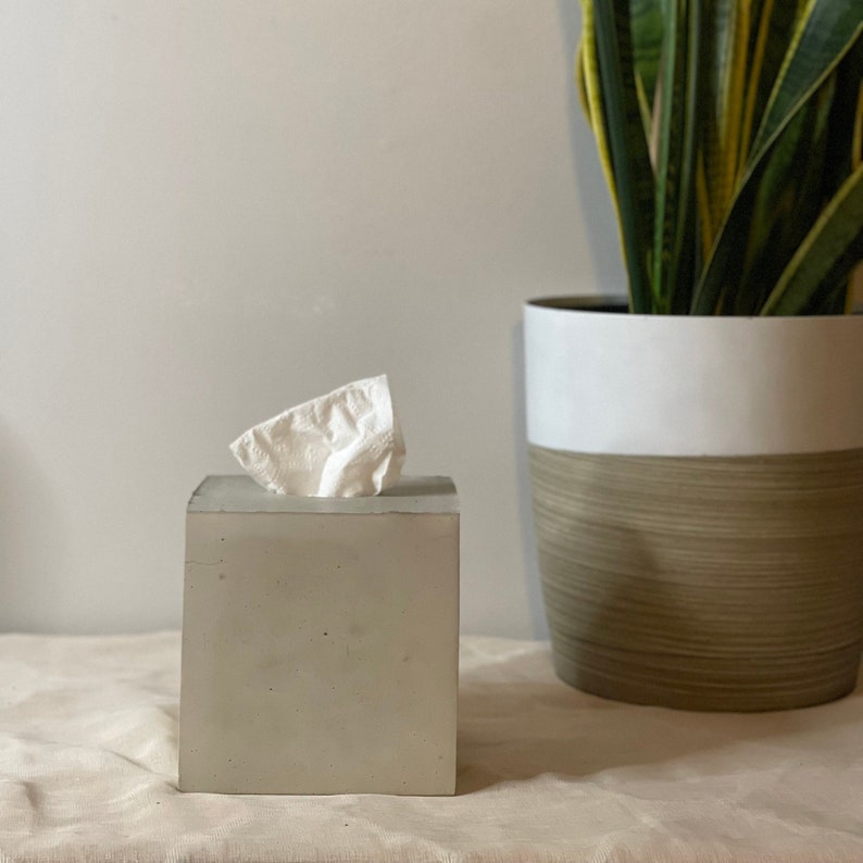 Concrete Tissue Box Cover - Etsy Concrete Tissue Box Cover - Etsy